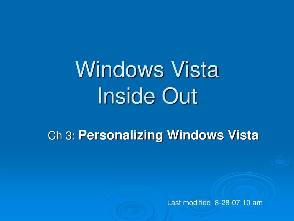 PPT - Windows Vista Inside Out PowerPoint Presentation, free download ...