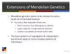PPT - Chapter 7: Extending Mendelian Genetics Notes – part one ...