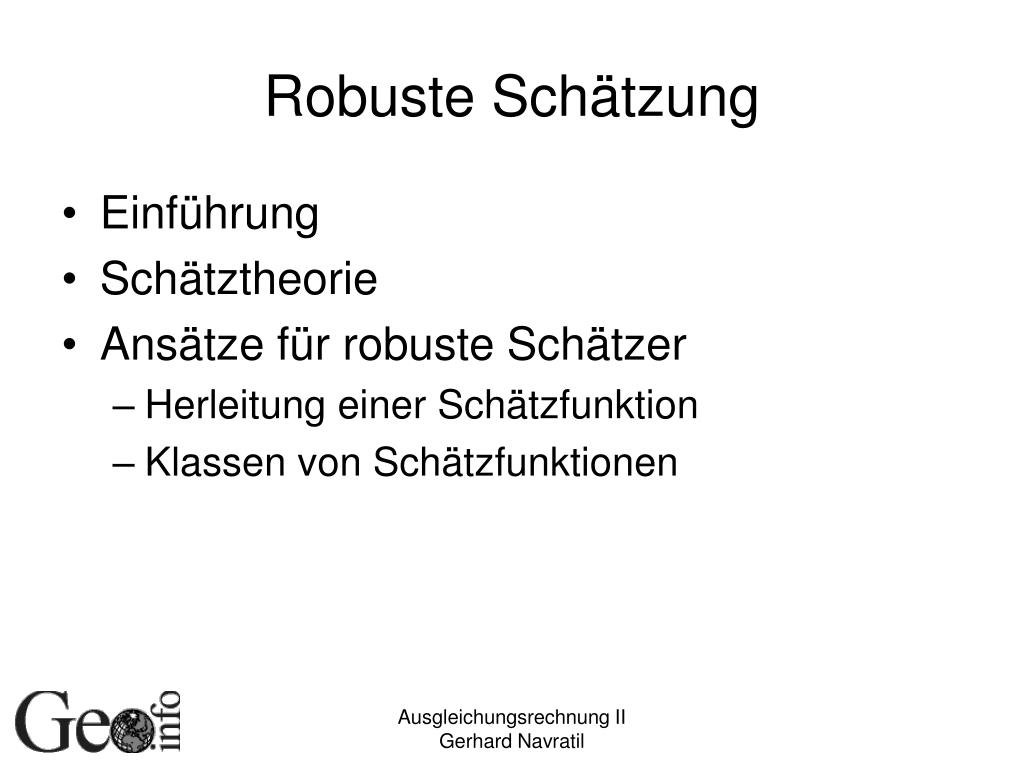 PPT - Robuste SchÃ¤tzung PowerPoint Presentation, free download - ID:3967241