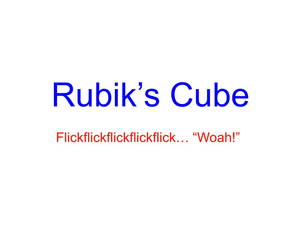 PPT - Rubikâ€™s Cube PowerPoint Presentation, free download - ID:3971069