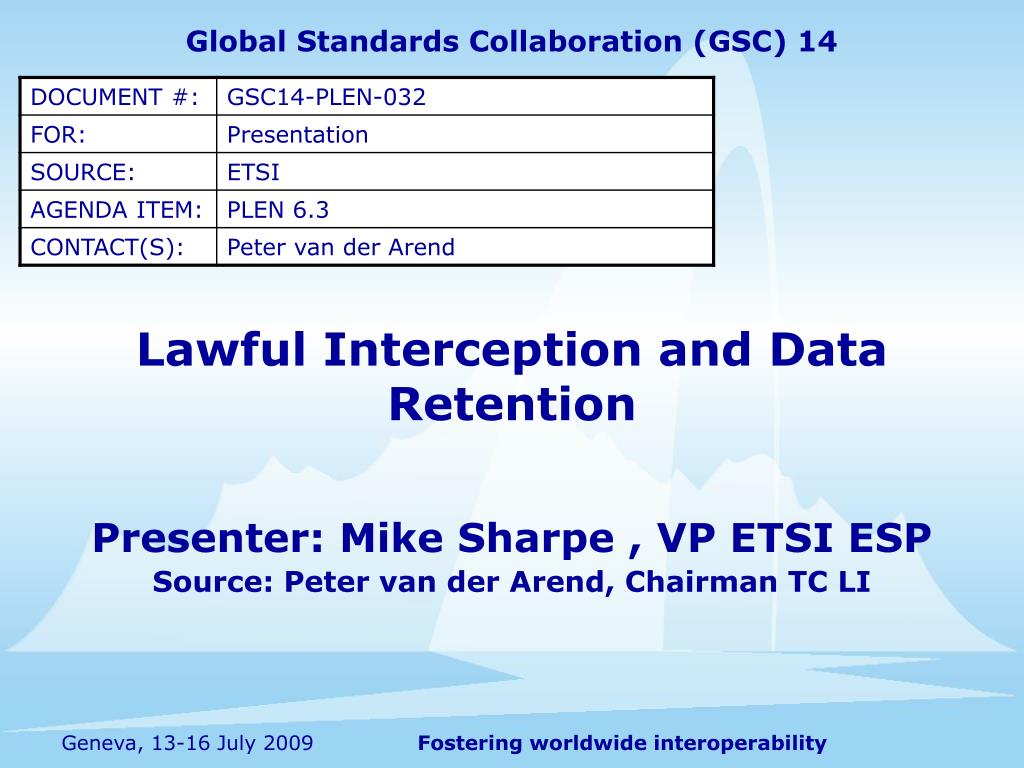 PPT - Lawful Interception and Data Retention PowerPoint Presentation ...