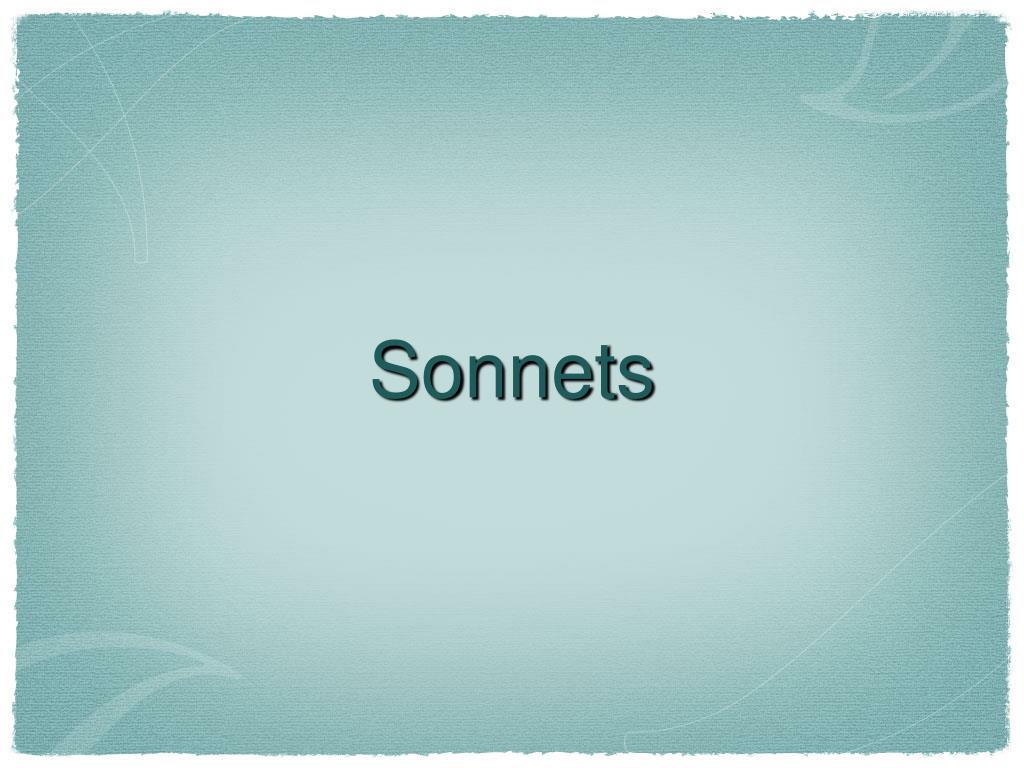 PPT - Sonnets PowerPoint Presentation, free download - ID:3974297