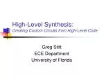 PPT - High-Level Synthesis-II PowerPoint Presentation, free download ...