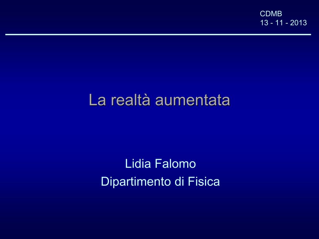 PPT - La realtÃ aumentata PowerPoint Presentation, free download - ID:3975061