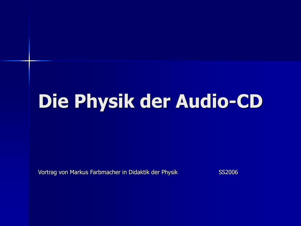 PPT - Die Physik der Audio-CD PowerPoint Presentation, free download ...