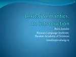 PPT - An Introduction to Semantics PowerPoint Presentation, free ...