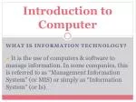 PPT - Introduction to Computer PowerPoint Presentation, free download ...