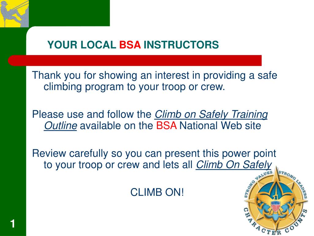 PPT - YOUR LOCAL BSA INSTRUCTORS PowerPoint Presentation, free download ...