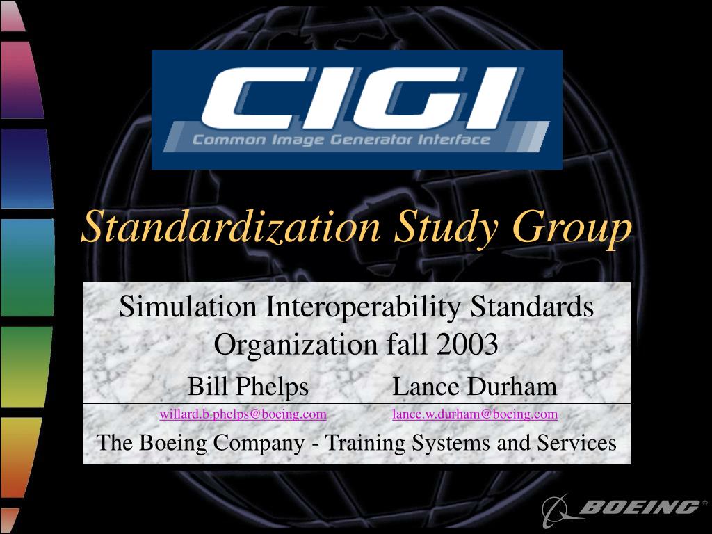 PPT - Standardization Study Group PowerPoint Presentation, free ...