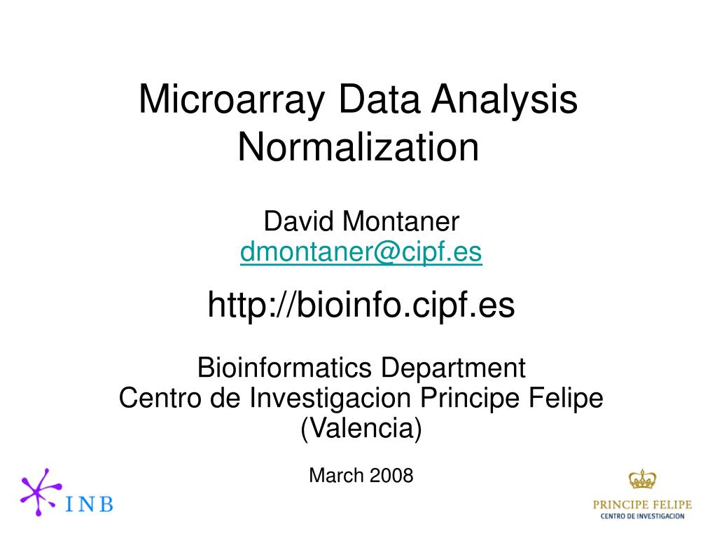 PPT - Microarray Data Analysis Normalization PowerPoint Presentation ...