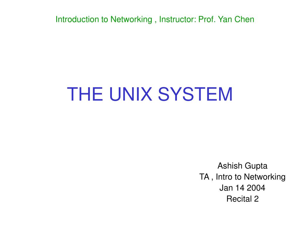 PPT - Essential Unix Networking Tools and Commands PowerPoint ...