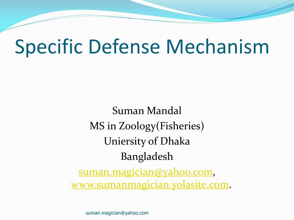 PPT - Specific Defense Mechanism PowerPoint Presentation, free download ...
