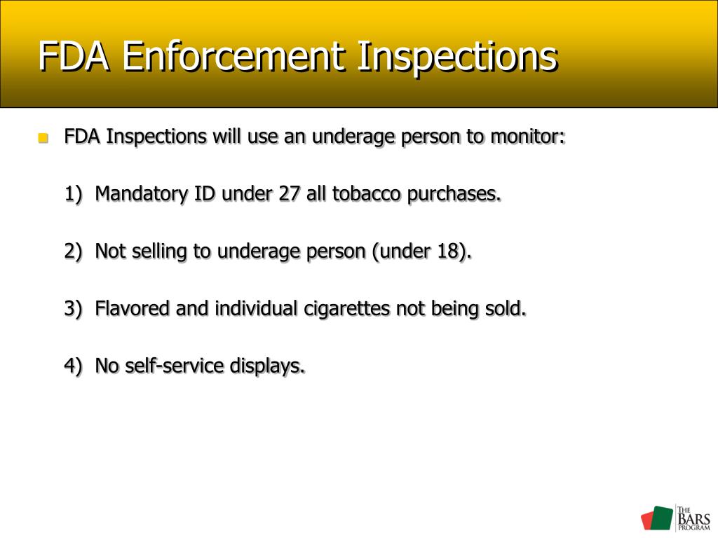 PPT - FDA Enforcement Inspections PowerPoint Presentation, free ...