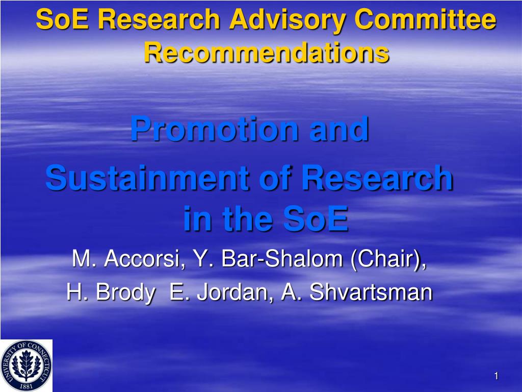 PPT - SoE Research Advisory Committee Recommendations PowerPoint ...