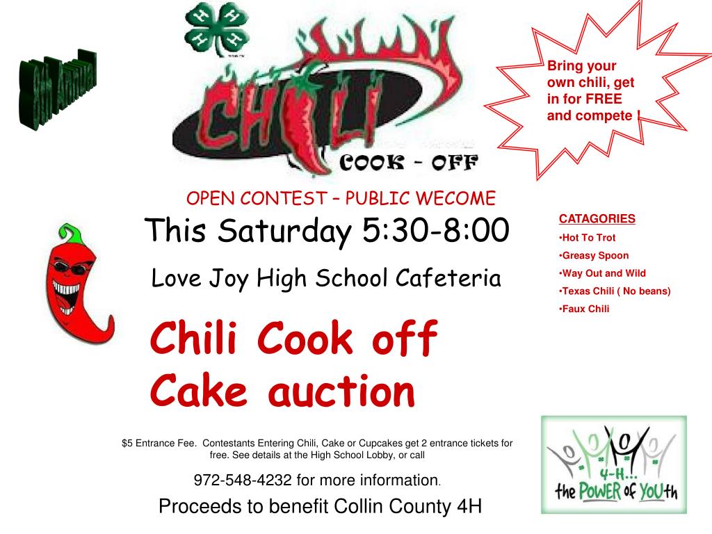 PPT - Chili Cook Off Cake Auction PowerPoint Presentation, free ...