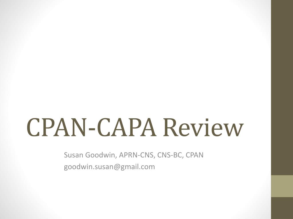 PPT - CPAN-CAPA Review PowerPoint Presentation, free download - ID:3998291