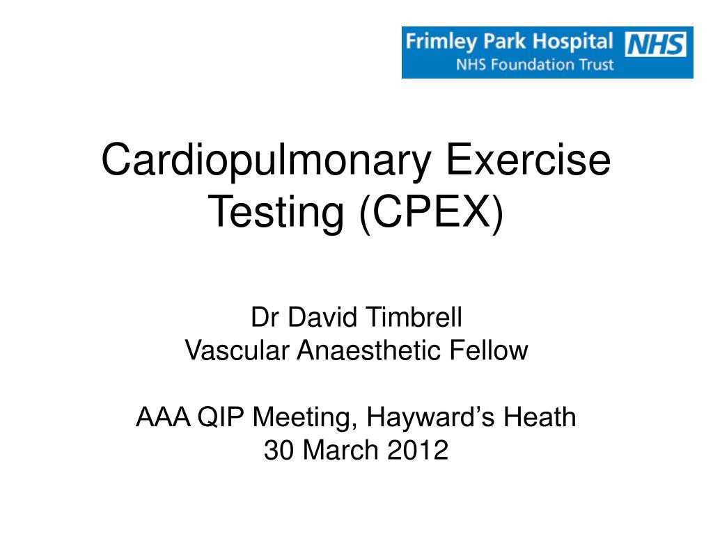 PPT - Cardiopulmonary Exercise Testing (CPEX) PowerPoint Presentation ...