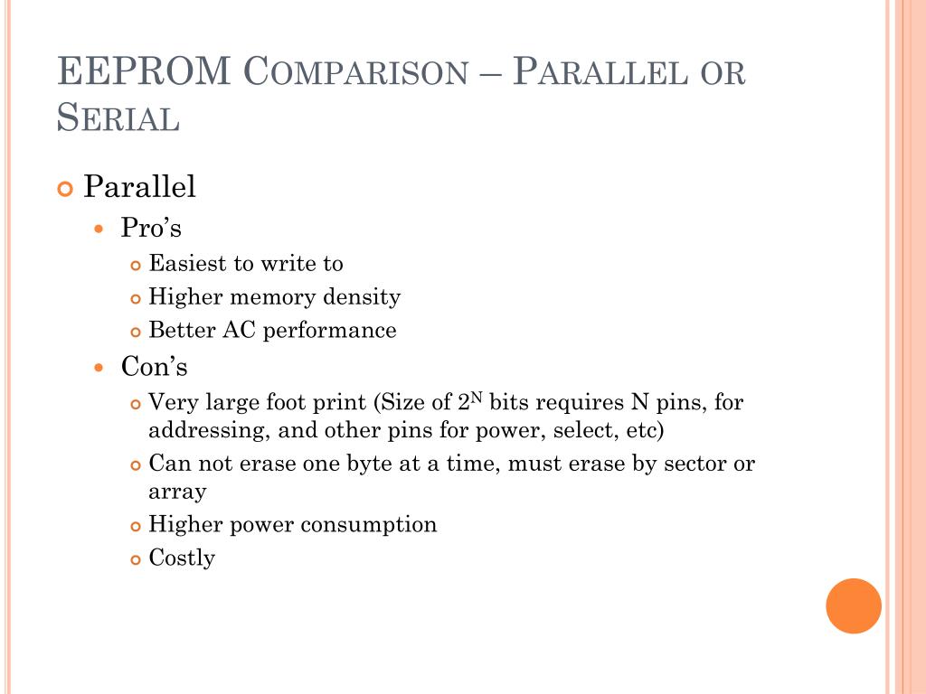 PPT - EEPROM Comparison â€“ Parallel or Serial PowerPoint Presentation ...