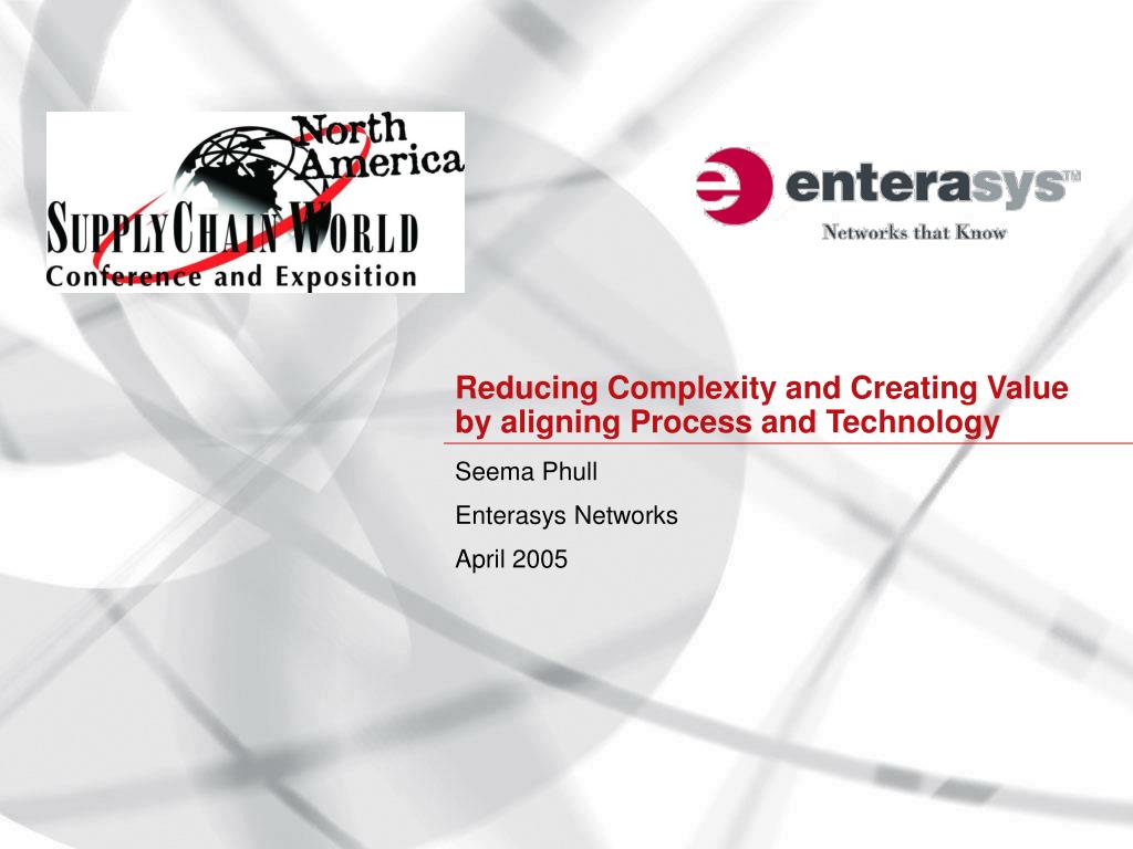 PPT - Reducing Complexity and Creating Value by aligning Process and ...