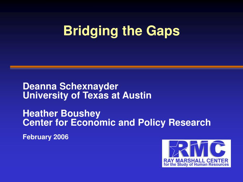 PPT - Bridging the Gaps PowerPoint Presentation, free download - ID:4000117