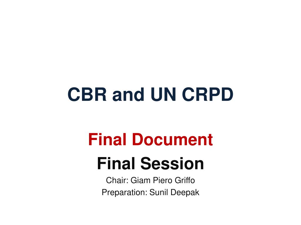PPT - CBR and UN CRPD PowerPoint Presentation, free download - ID:4001796