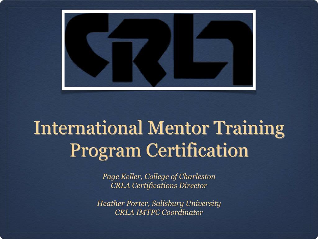 PPT - International Mentor Training Program Certification PowerPoint ...