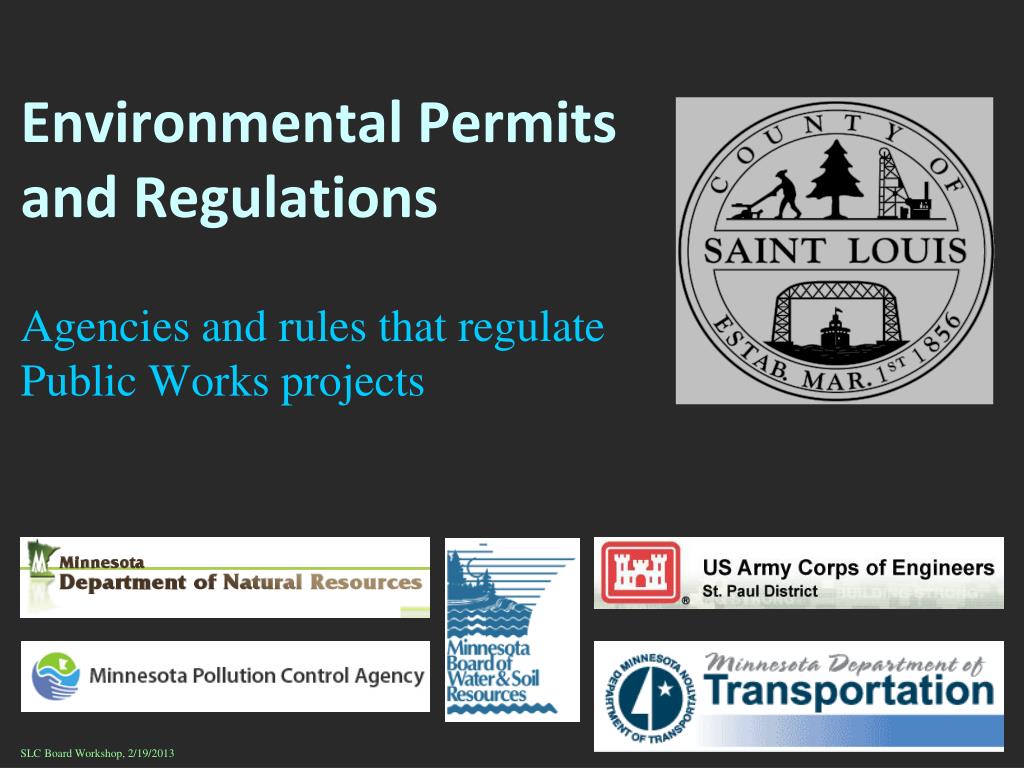 PPT - Environmental Permits and Regulations PowerPoint Presentation ...