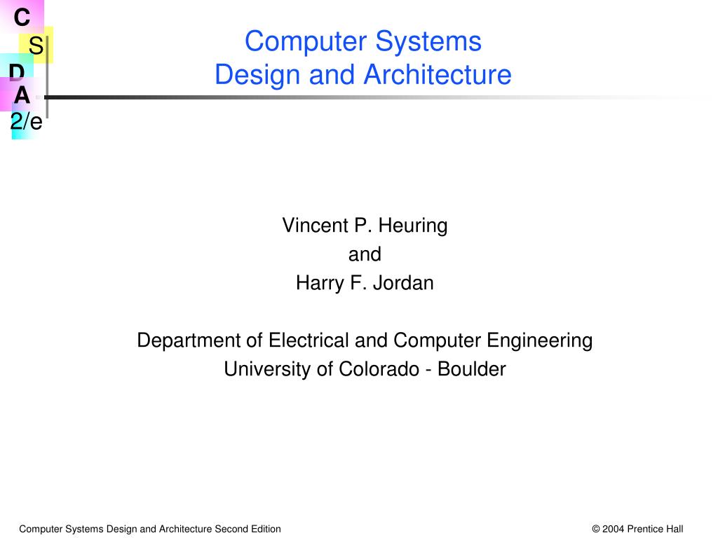 PPT - Computer Systems Design and Architecture PowerPoint Presentation ...
