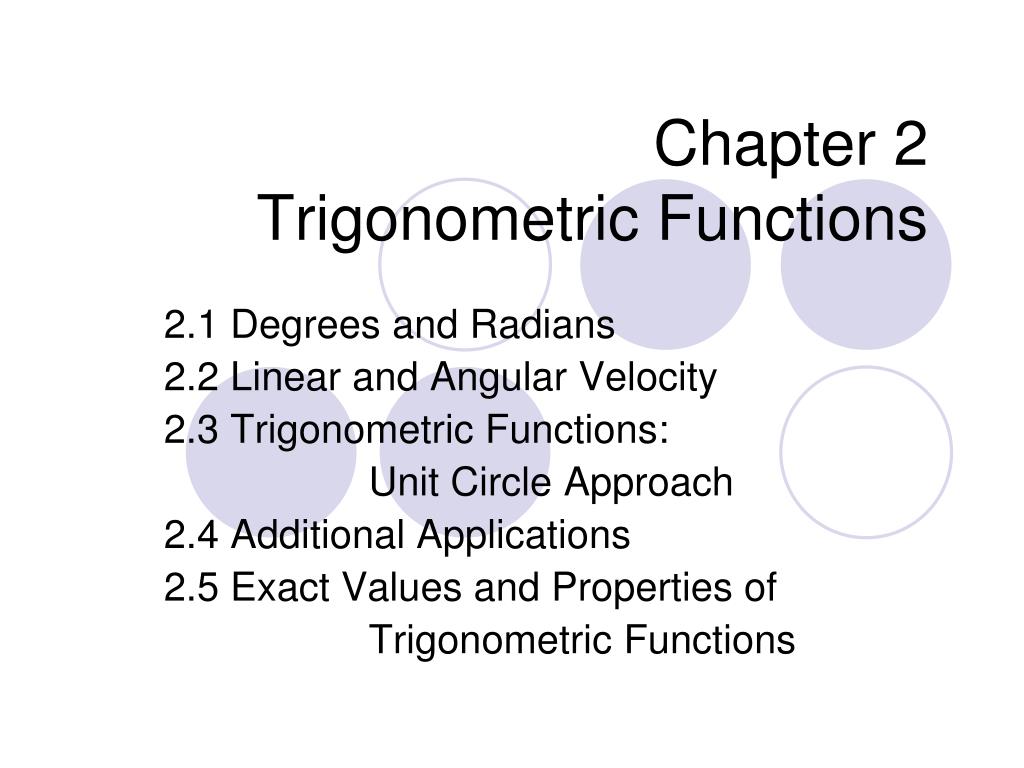 PPT - Chapter 2 Trigonometric Functions PowerPoint Presentation, free ...