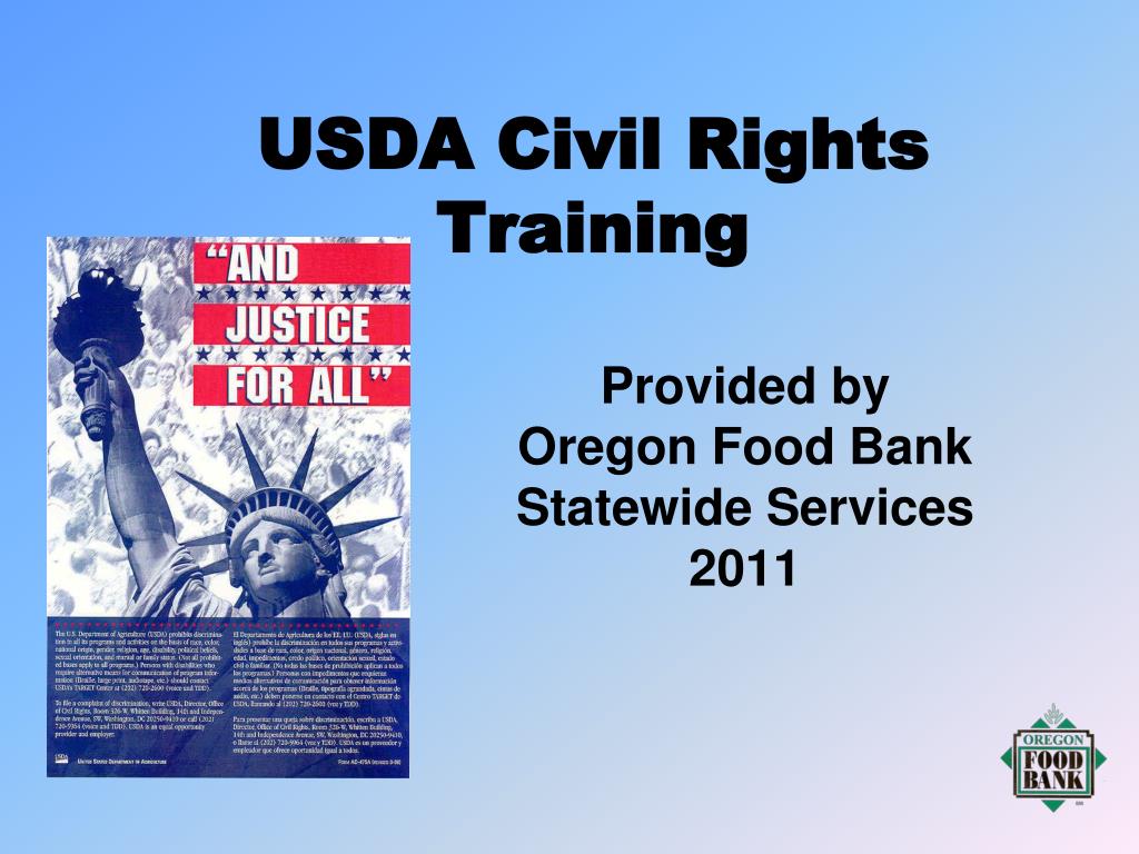 PPT - USDA Civil Rights Training PowerPoint Presentation, free download ...
