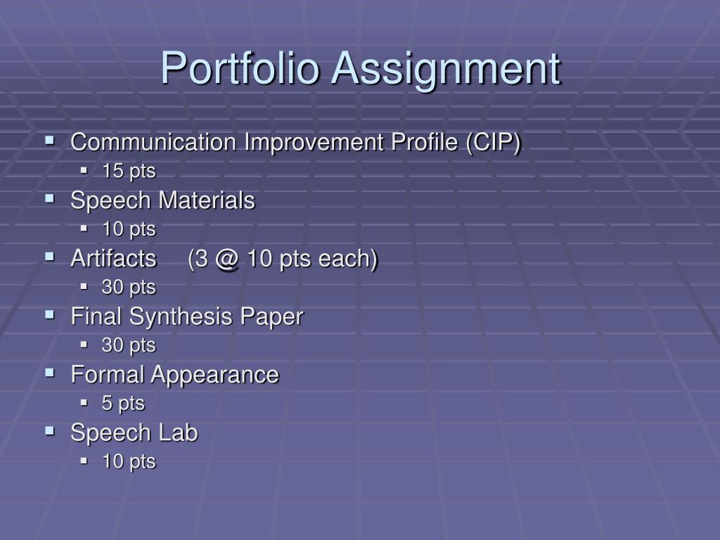 PPT - Portfolio Assignment PowerPoint Presentation, free download - ID ...