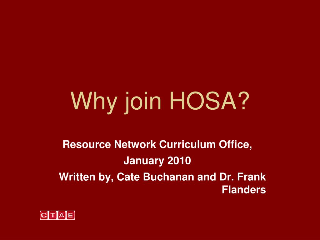 PPT - Why join HOSA? PowerPoint Presentation, free download - ID:4010980