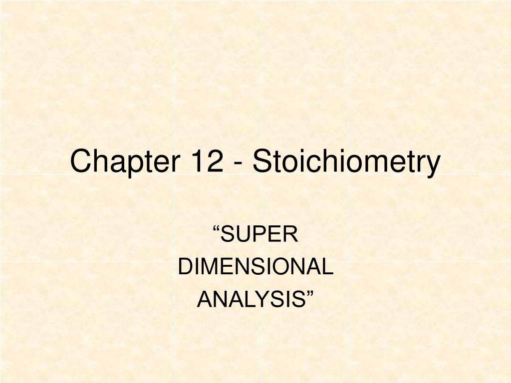 PPT - Chapter 12 - Stoichiometry PowerPoint Presentation, free download ...
