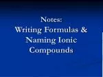 PPT - Writing Formulas and Naming Ionic Compounds PowerPoint ...