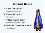 PPT - INTERNET BASICS PowerPoint Presentation, free download - ID:3965961