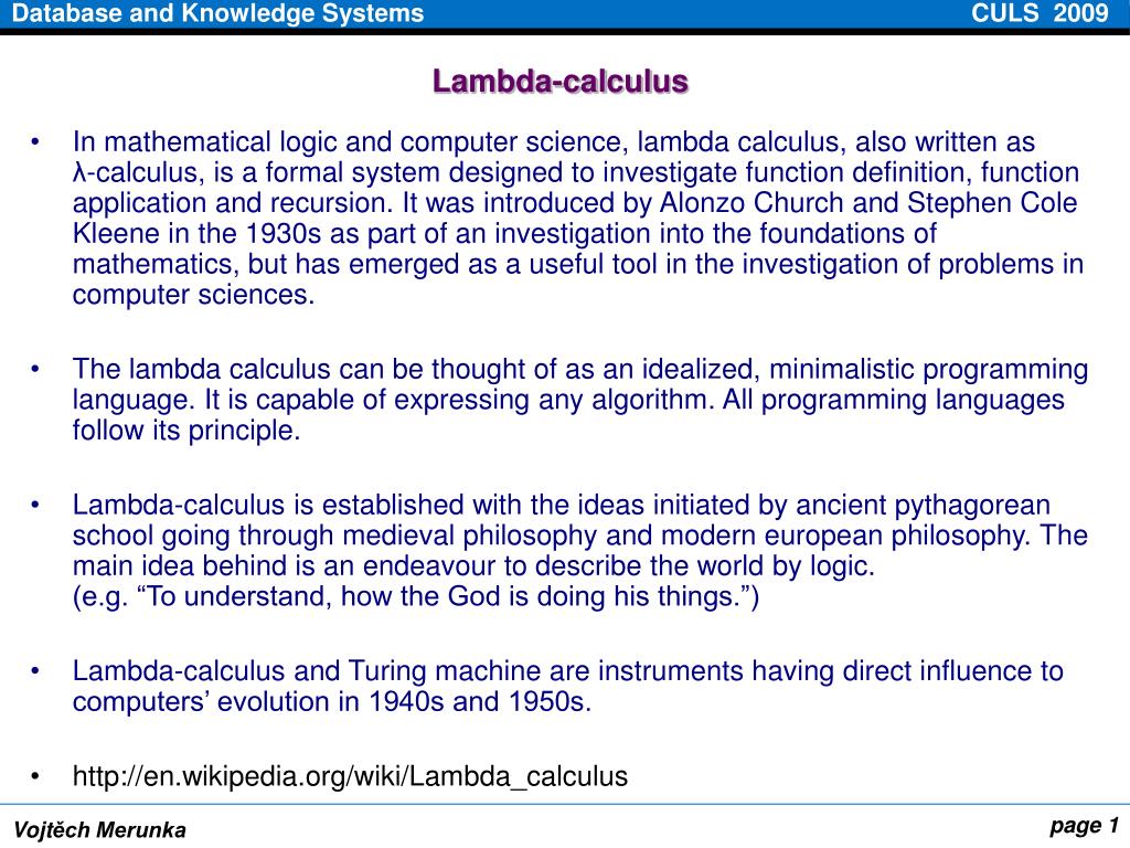 PPT - Exploring Lambda Calculus in Computer Science PowerPoint Presentation - ID:4012599