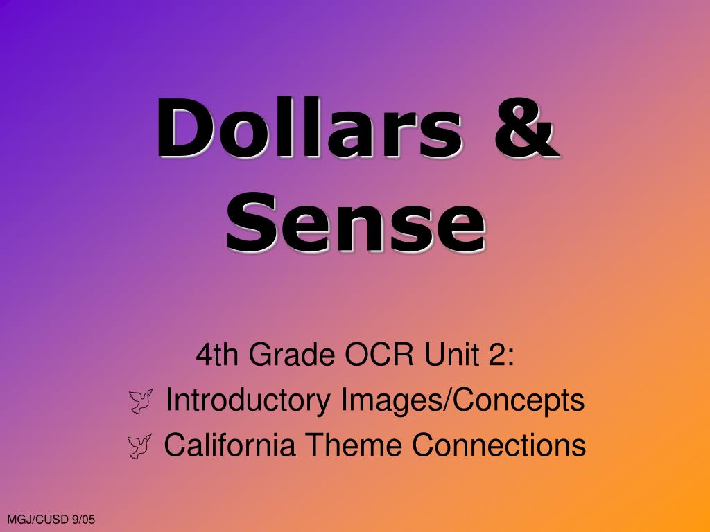 PPT - Dollars & Sense PowerPoint Presentation, free download - ID:4013137