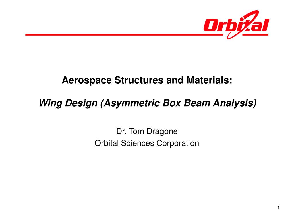 PPT - Aerospace Structures and Materials: Wing Design (Asymmetric Box ...