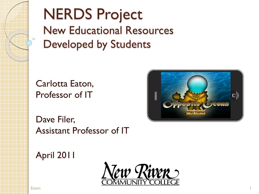 PPT - NERDS Project New Educational Resources Developed by Students ...
