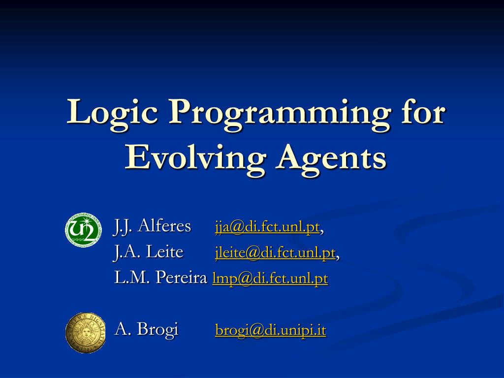 PPT - Logic Programming for Evolving Agents PowerPoint Presentation, free download - ID:4013942