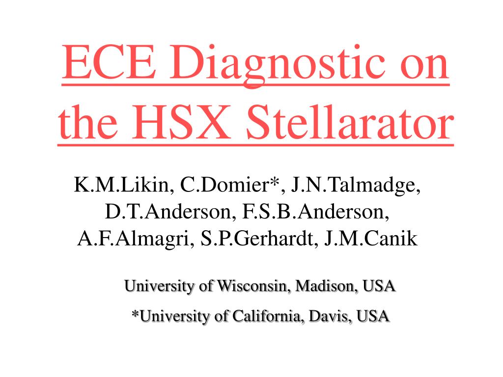 PPT - ECE Diagnostic on the HSX Stellarator PowerPoint Presentation ...