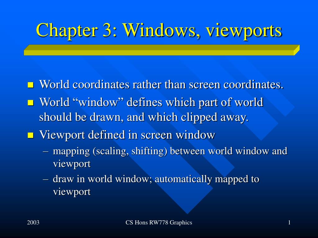 PPT - Chapter 3: Windows, viewports PowerPoint Presentation, free ...