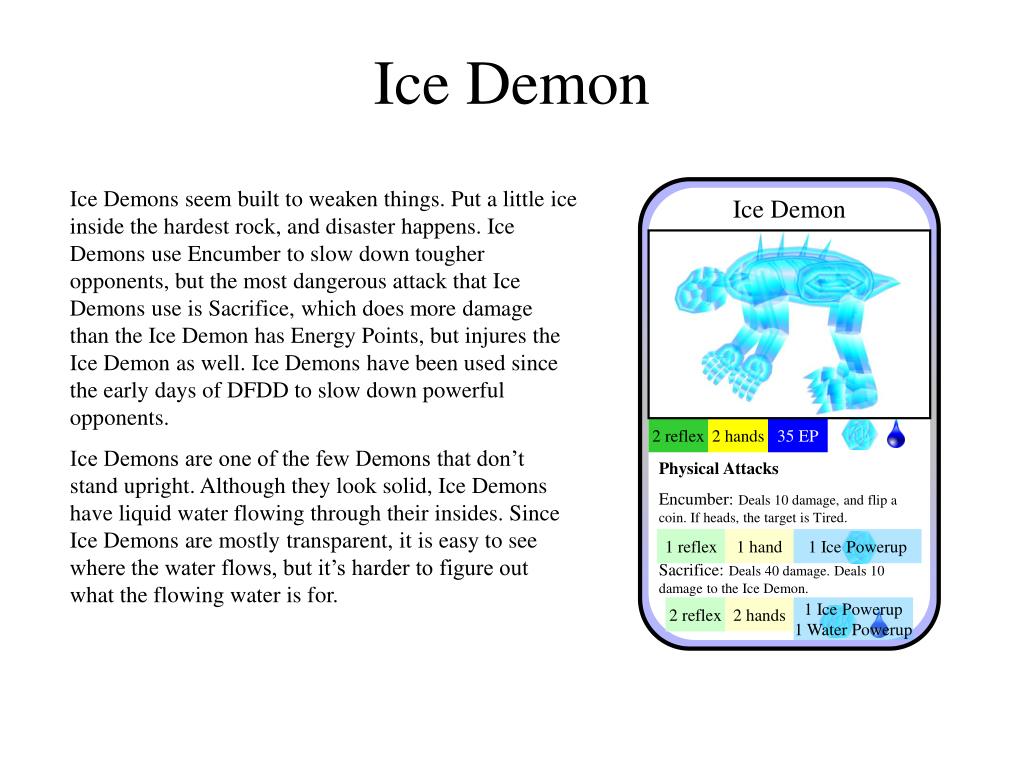 PPT - The Ice Demon: Power and Strategy in The Realm of DFDD PowerPoint ...