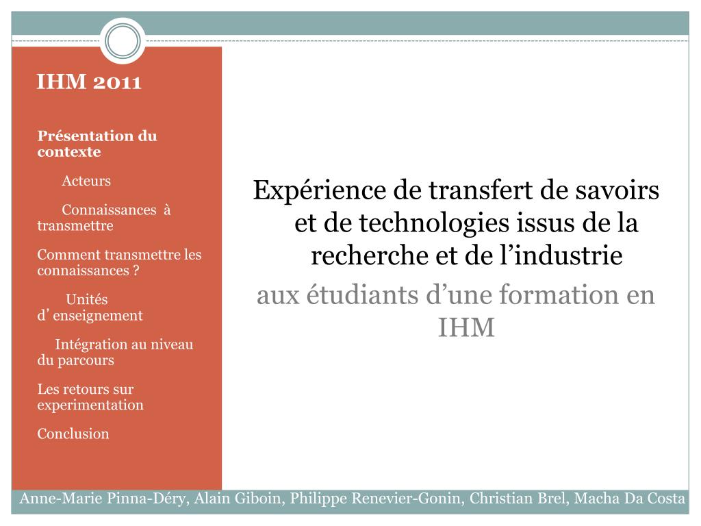 PPT - IHM 2011 PowerPoint Presentation, free download - ID:4020082