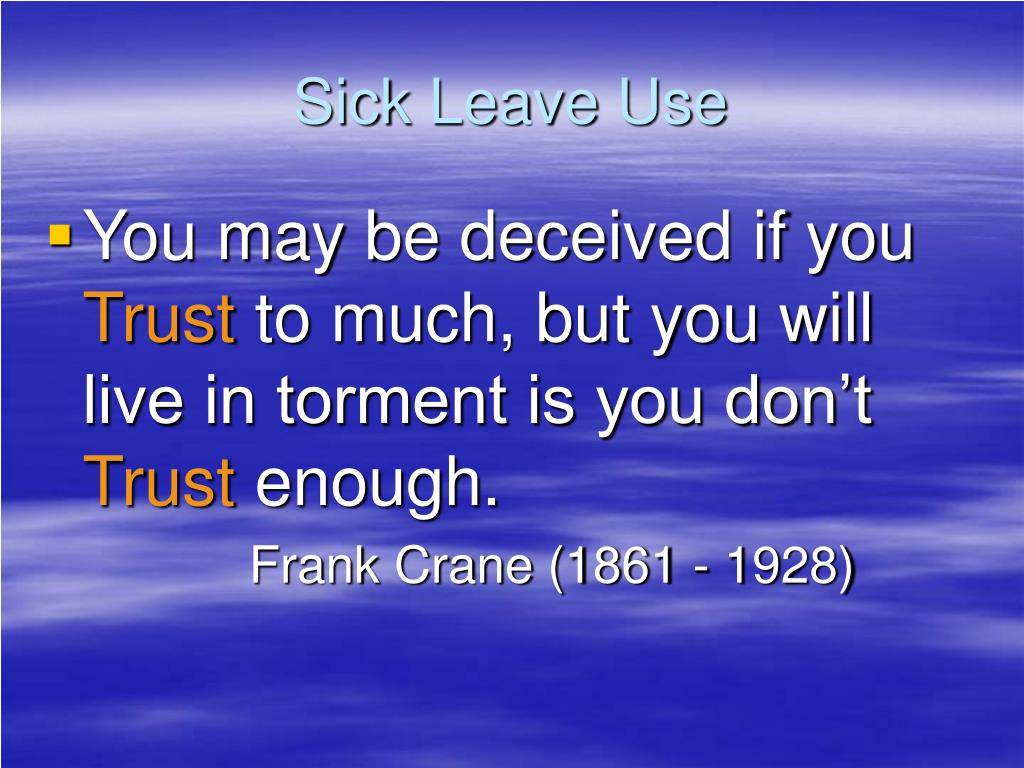 PPT - Sick Leave Use PowerPoint Presentation, free download - ID:4020577