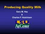 PPT - Milk Quality Control PowerPoint Presentation, free download - ID ...