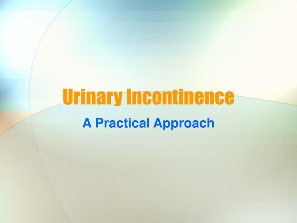 PPT - Urinary Incontinence PowerPoint Presentation, free download - ID ...