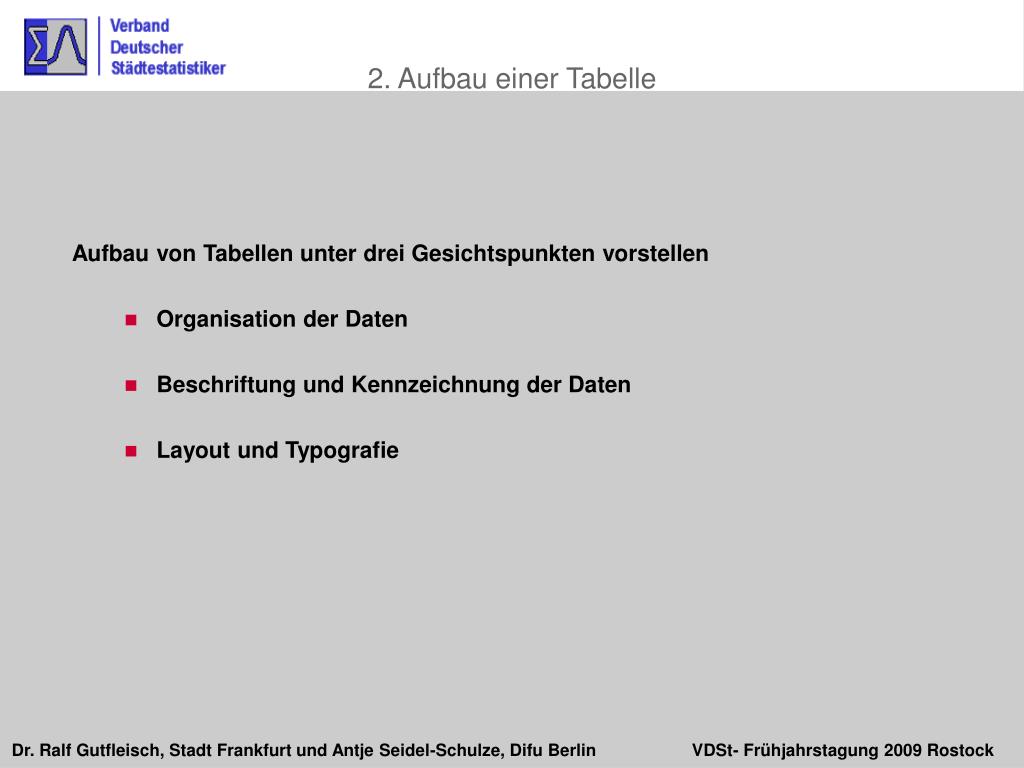 PPT - 2. Aufbau einer Tabelle PowerPoint Presentation, free download ...