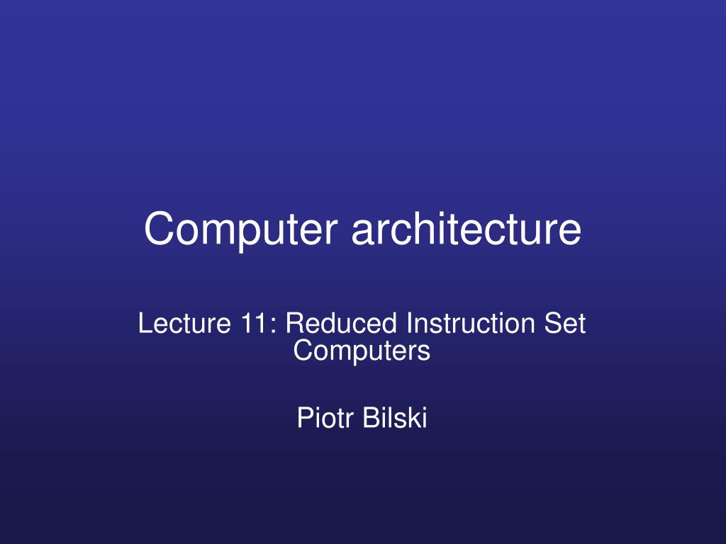 PPT - Computer architecture PowerPoint Presentation, free download - ID ...