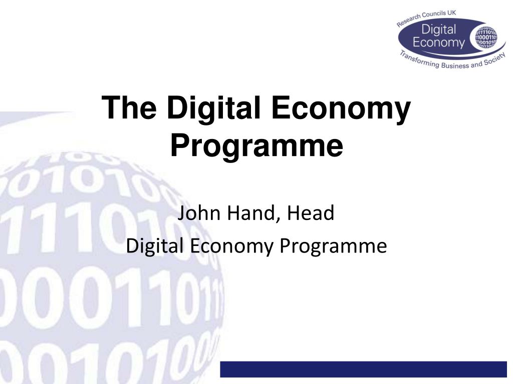 PPT - The Digital Economy Programme PowerPoint Presentation, free ...